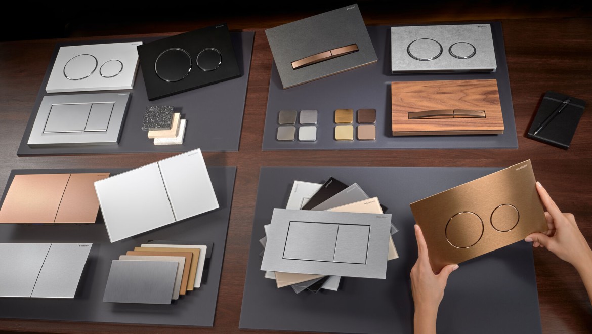 Geberit flush buttons, flush plates and flush controls, actuator plates ...